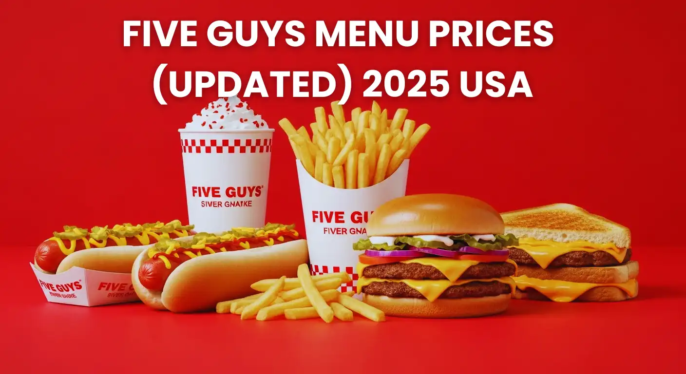 Five Guys Menu Prices 2025 | Burgers & More | Five Guys